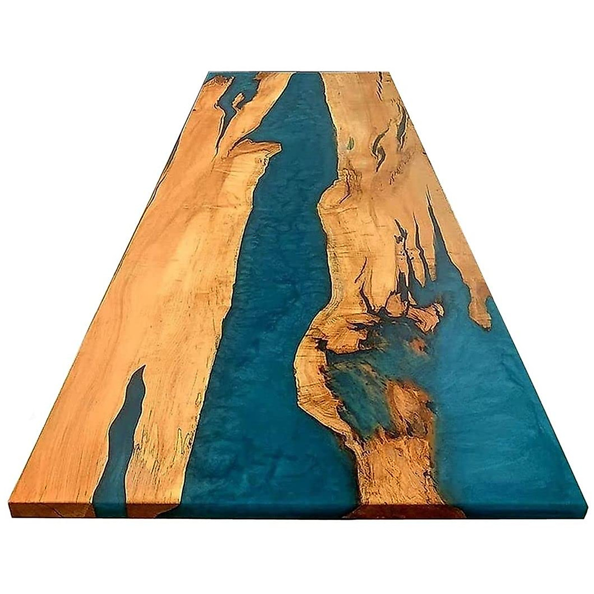 Epoxy Table, Live Edge Wooden Table, Natural Wood,Dining Table, Natural Epoxy Table, Resin Table, Epoxy Resin River Table