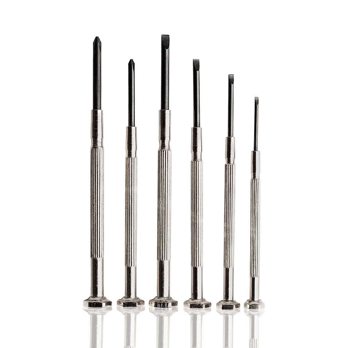 Mini Screwdriver Set Plus Tweezer, 7 PCS Total, Small Screwdriver Set with 6 Different Size Flathead and Phillips Screwdrivers, Precision Screwdriver Set for Jewelry, Watch, iPhone, Eyeglass Repair