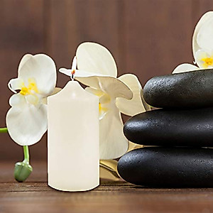 Super Z Outlet 3" x 6" Unscented Ivory Pillar Candle for Weddings, Home Decoration, Relaxation, Spa, Smokeless Cotton Wick. (1 Candle)