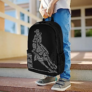 Horserace Barrel Racing Art Backpack Durable Polyester Multipurpose Anti-Theft Shoulder Bag Big Capacity Gym Outdoor Hiking Backpack With Padded Straps