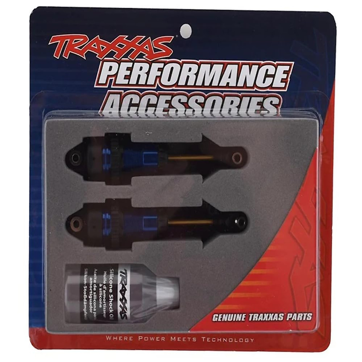 Traxxas TRA7461 Shocks, GTR Long Blue-Anodized, PTFE-Coated Bodies with TiN shafts (2)