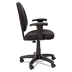 Alera ALEVTA4810 Alera Essentia Series Swivel Task Chair With Adjustable Arms, Black
