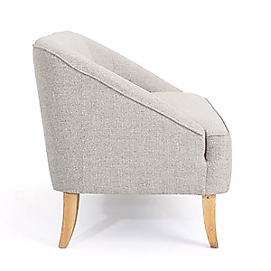 Christopher Knight Home Justus Mid-Century Modern Fabric Loveseat, Beige / Natural