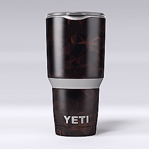 Design Skinz Dark Geometric V1 - Skin Decal Vinyl Wrap Kit Compatible with The Yeti Rambler Cooler Tumbler Cups