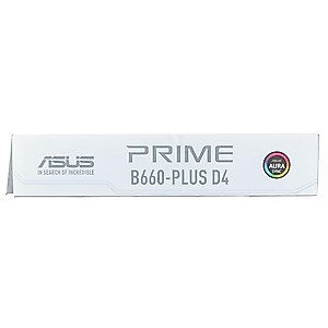 ASUS Prime B660-PLUS D4 LGA 1700(Intel 12th Gen) ATX Motherboard(PCIe 4.0, DDR4,3xM.2 Slots, 2.5Gb LAN, Rear USB 3.2 Gen 2x2 Type-C, Front USB 3.2 Gen 1 Type-C, Thunderbolt 4 Header Support)