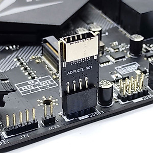 chenyang USB 2.0 9Pin Male to USB 3.1 Type E Key-A Female Front Panel Socket to 9Pin Mainboard Header Extension Adapter