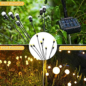 Solar Garden Lights - Wind Dance Solar Lights,10LED-4pack Solar Firefly Lights Solar Swaying Lights, Sway by Wind, Solar Lights Outdoor Waterproof, Decorative Lights Yard Patio Pathway Decoration