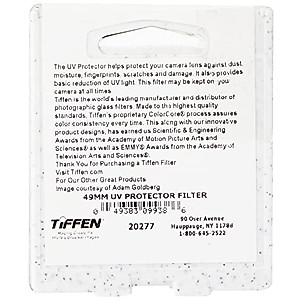 Tiffen 49UVP 49mm UV Protection Camera Lens Filter , Black