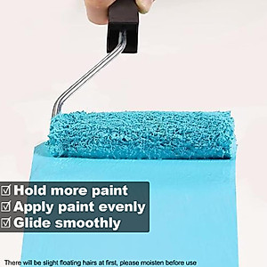 Great Andrew 10 Pack 6 Inch Paint Rollers for All Paints, 1/2" Nap Acrylic Paint Roller Covers, Paint Roller Set for Painting Walls House, 6" Paint Roller Refills