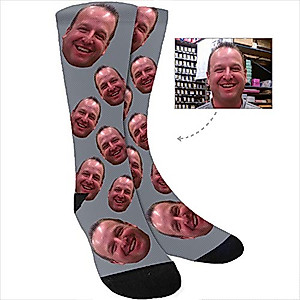 Kervaky Custom Socks with Face Dog Socks, Your Photo on Personalized Socks with Picture for Men Women