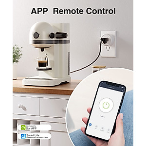 Mini Smart Plug, GHome Wi-Fi Outlet Works with Alexa and Google Home, Smart Sockets Remote Control with Surge Protector Timer Schedule Function,ETL FCC Certified,1 Pack