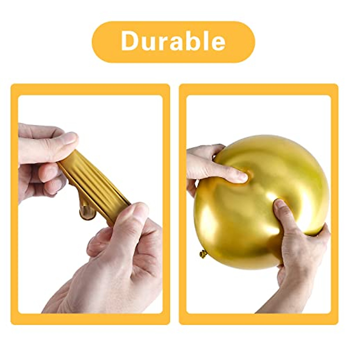 RUBFAC 92pcs Metallic Gold Balloons Chrome Gold Balloon Different Sizes 18 12 10 5 Inch Gold Latex Balloons for Happy New Year Decorations 2024 Birthday Party Graduation