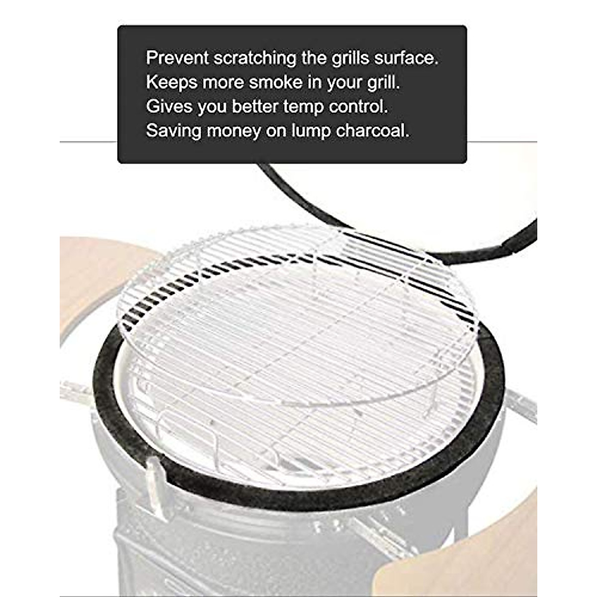 High Temp Grill Gasket Big Green Egg Accessories Replacement Heat Felt BBQ Smoker Black Gasket Adhesive Pre-Shrunk Self Stick Felt 14ft L/XLarge Big Green Egg