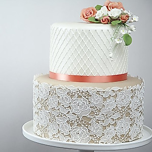 Global Sugar Art Rose Damask Silicone Lace Mat by Chef Alan Tetreault