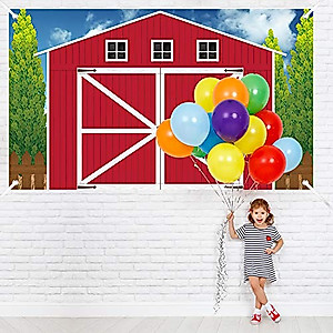 Chiazllta Barn Door Backdrop Farm Theme Baby Shower Decorations Party Accessory Farm Animals Party Background for Fam Birthday Baby Shower Party Decoration Supplies