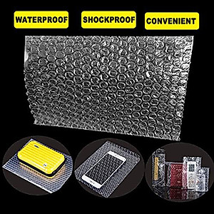 50Pcs Clear Bubble Out Bags, 12”x16” Bubble Pouches Bags for Shipping, Double Wall Bubble Cushioning Wrap Bags for Moving Packaging Storage Fragile China Dishes Electronic Item-Large Bubble Pouches