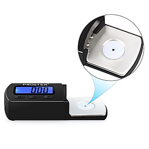 Proster 5g/0.01g Turntable Stylus Force Tracking Scale Phono Turntable Cartridge Pressure Gauge Tone Arm Scale Record Stylus Alignment with LCD Backlight for Tonearm Phono Cartridge