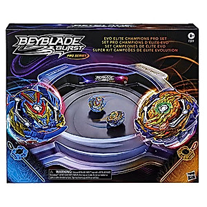 BEYBLADE Burst Pro Series Evo Elite Champions Pro Set - Complete Battle Game Set with Beystadium, 2 Battling Top Toys and 2 Launchers