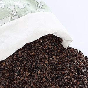 RUIXIA Baby Anti Roll Side Sleep Pillow Soft Cotton Buckwheat Neck Support Toddler Positioning Back Cushion Accompany Sleeping for Unisex Infants Comfy Bedding Bolster Positioner,Green,24x11cm