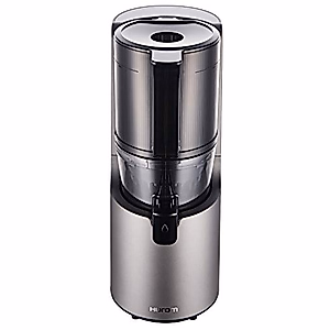 Hurom H-200 Easy Clean Electronic Juicer Machine (Silver) - Self Feeding Slow Juicer w Big Mouth Hopper to Fit Whole Fruits & Vegetables - Healthy Living - Rinse Clean No Scrub BPA Free Easy Assembly