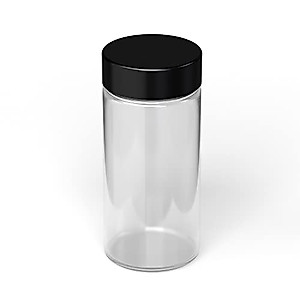 Tafts ROUND Glass Spice Jars & Bottles l 33% Thicker - 12 Pcs Glass Spice - 3 oz or 4oz Empty Glass Spice Seasoning Containers l Shaker Lids and Airtight Caps l Aluminum Finish (Round, Black)