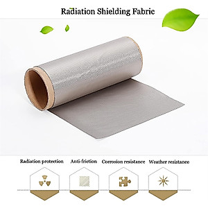 Faraday Fabric RF Shielding Fabric, RFID Radiation Shielding Fabric, Emf Protection Fabric, for Smart Meters Smart Meters,Faraday Cage,Conductive Pads, Military Grade, EMI, WiFi ( Color : Silver , Siz