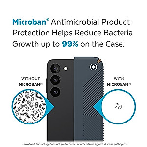 Speck Samsung Galaxy S23 Plus Case - Drop Protection, Extra Grip, Scratch Resistant & Shock-Absorbent Case for Galaxy S23 Plus - Slim Design S23 + Grip Case - Grey, Bronze, White Presidio2