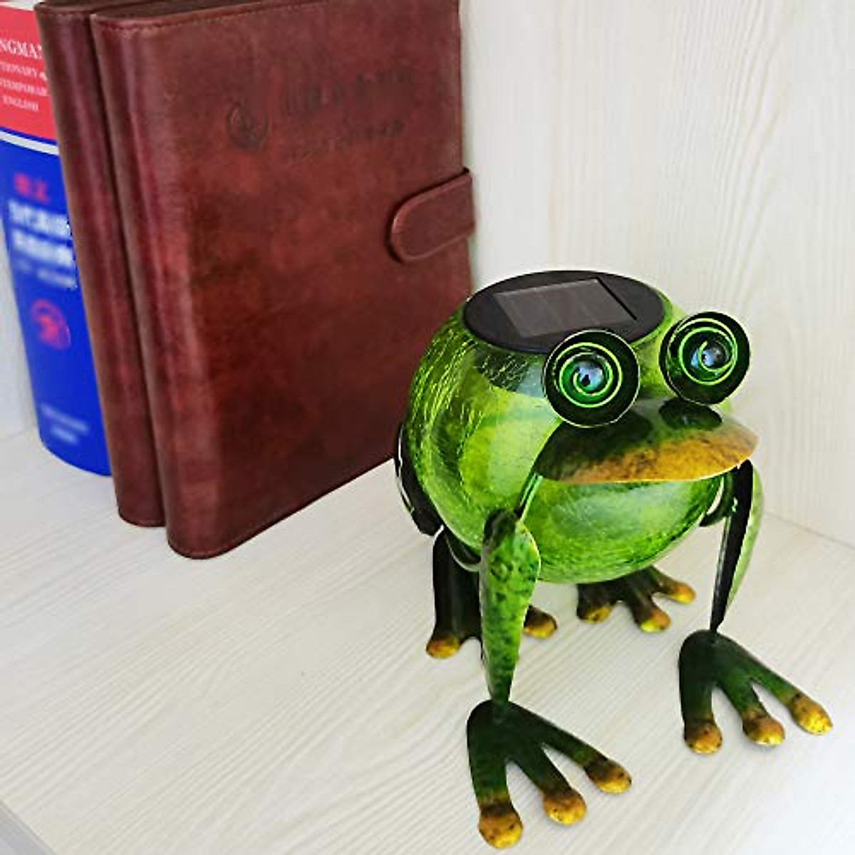 Yard Décor Frog Solar Light Iron Ornament Garden Decor Waterproof Outdoor Decorations for Patio Tabletop LED Lantern