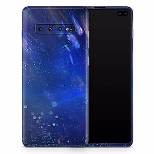 DesignSkinz Deep Blue Unfocused Scratches Protective Vinyl Decal Wrap Skin Cover Compatible with The Samsung Galaxy S20 (Screen Trim & Back Glass Skin)
