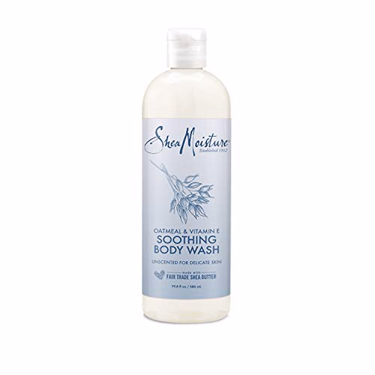 SheaMoisture Soothing Body Wash for Delicate Skin Oatmeal and Vitamin E Cruelty Free Skin Care, Made with Fair Trade Shea Butter 19.8 oz
