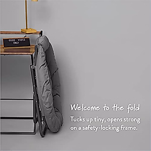 Urban Shop Canvas Oversized Polycanvas Saucer Chair, Grey