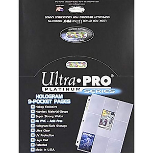 Ultra Pro Pokemon Pikachu 2" 3-Ring Binder Card Album with 100 Platinum Series 9-Pocket Sheets