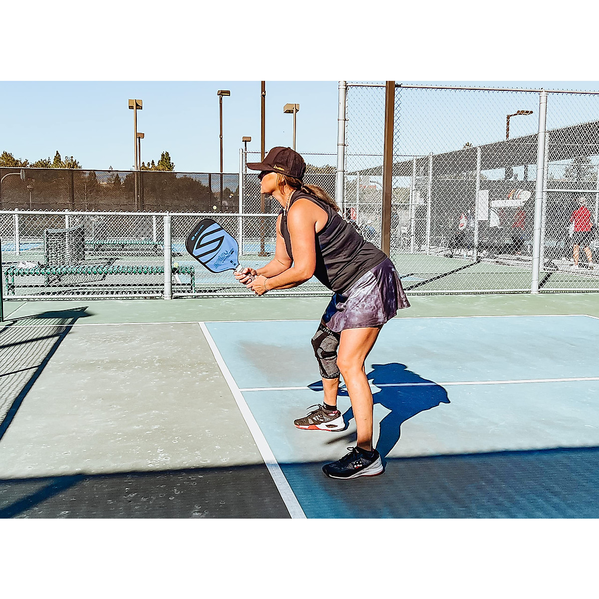 BLEVONH Skorts Skirts for Women,Tennis Golf Running Active Pleated Skirts with Liner Inner Pocket Black Grey Tie-dye 3XL