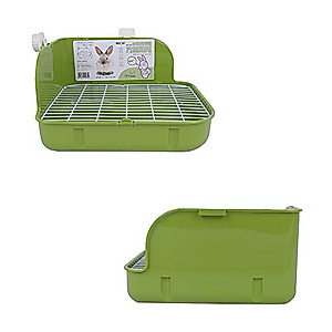 Humorous.P Small Animal Litter Pet Toilet Potty Trainer Corner Litter Bedding Box Pet Pan for Small Animal/Rabbit/Guinea Pig/Galesaur/Ferrets Rectangular Plastic Material