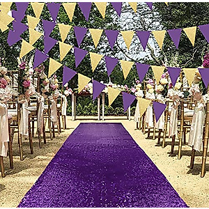 Graduation Party Decorations Purple Gold 2023 NYU/Purple Gold Birthday Party Decorations for Women/2pcs Triangle Bunting Banners for Women's 40th/50th Birthday Purple Gold Wedding Decorations