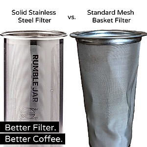 Rumble Jar - Next-Gen Cold Brew Coffee Maker for Mason Jars - 200 Micron Filter Is Ideal for Coarse Grounds & Stronger Coffee - Standalone Filter (Mason Jar not included)