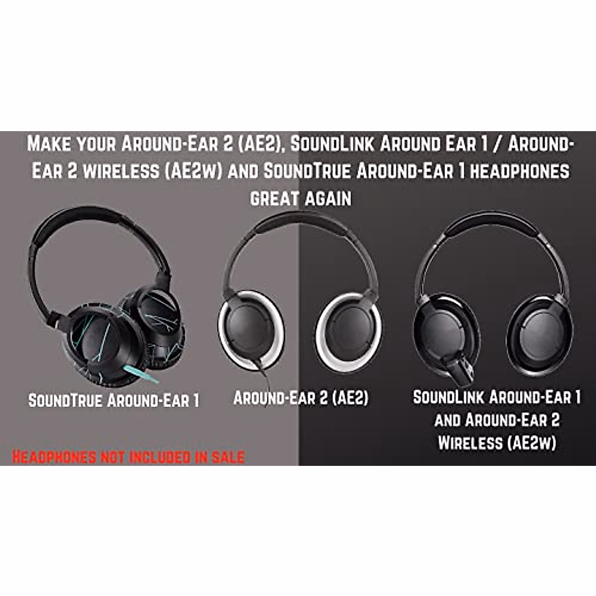 Replacement AE2 Headband/SoundTrue Headband V2 Cushion. Compatible with Bose Around-Ear 2 (AE2), SoundLink Around-Ear 1, Around-Ear Wireless (Ae2w) and SoundTrue Around-Ear 1 Headphones
