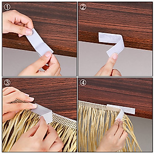 Fovths 2 Packs Luau Grass Table Skirt Fringe Straw Grass Skirt 108 x 30 Inch Hibiscus Hawaiian Table Skirts Rectangle Tropical Luau Party Decorations for Hawaiian Luau Decorations