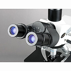 AmScope T690C-5M Digital Trinocular Compound Microscope, 40X-2500X Magnification, WH10x and WH25x Super-Widefield Eyepieces, Infinity Objectives, Brightfield, Kohler Condenser, Double-Layer Mechanical Stage, Includes 5MP Camera with Reduction Lens and Sof
