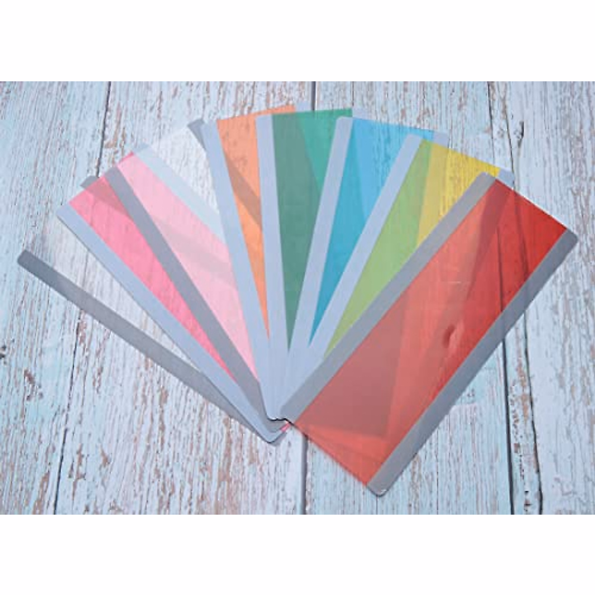 Ruwado 8 Pcs Guided Reading Strips Small Multi Color Overlay Highlight Bookmark Reading Guide Strips for Children Students Teachers Classroom School Read Assistant Supply (Large)