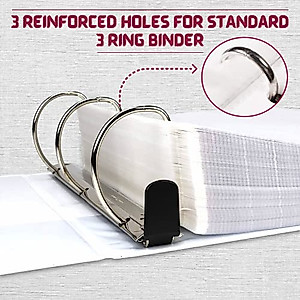 Sheet Protectors | 200 Pack Page Protectors - Sheet Protectors for 3 Ring Binder, 8.5” x 11”