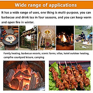 QILIN Outdoor Brazier, Garden Villa Barbecue Grill, Multifunctional Grilling Stove Charcoal Indoor Home Barbecue Table Brazier Table, 86×86×35CM