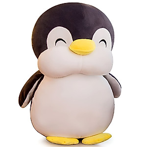 XIOU Plushies Penguin Stuffed Animal Toys, Soft Penguin Stuff Plush Doll Gift for Kids Girls Boys Girlfriend Valentines Day Gifts Throw Pillow (Gray,11.8in/30cm)