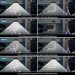 Super Bright Solar Outdoor Lights IP65 Water Proof, 1100 Lumens Wireless 4500mAh LED Motion Sensor Lights, Aluminum Metal Housing Security Lights with 4 Modes Flood Wall Lights, 1 Pack (Daylight)