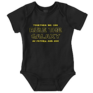 Brisco Brands Together We Rule Galaxy Father Son Baby Romper Boys or Girls