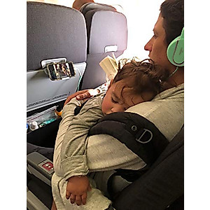 The SkyClip - (Black, 2 Pack Airplane Cell Phone Seat Back Tray Table Clip and Sturdy Phone Stand, Compatible with iPhone, Android, Tablets, and Readers