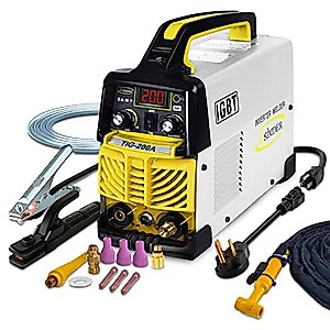 SSIMDER TIG Welder 110V/220V Dual Voltage 200A TIG/ARC/Stick 2 in 1 Welder IGBT Inverter DC TIG Welding Machine