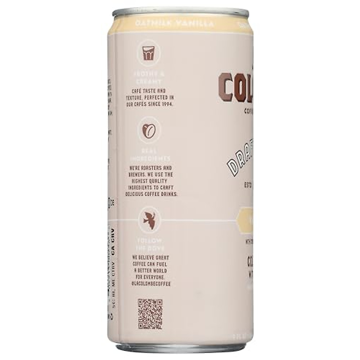 La Colombe Oatmilk Draft Latte, Plant-Based, Dairy-Free, Grab And Go Coffee, Vanilla, 9 Fl.Oz