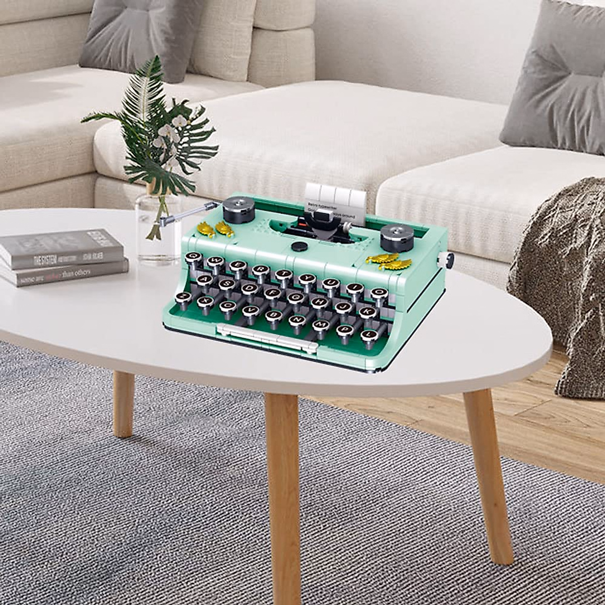 ENHANA Ideas Retro Typewriter Building Blocks Toys Model,STEM Building Idea Set,Best Nostalgic Gift for 6+ Year Old Kids or Adults,820PCS