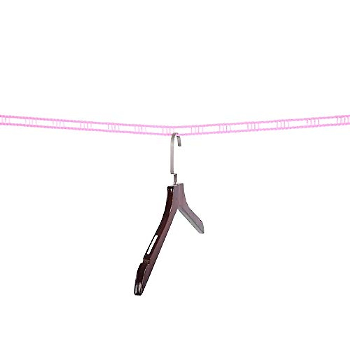 Bnineteenteam 2pcs Clothesline,Clothes Drying Rope Windproof Travel Clothesline for Indoor Outdoor Laundry Clothesline for Camping Travel & Home Use (2pcs-Pink)